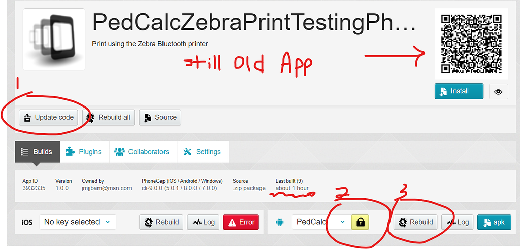 Phone Gap doesn't seem to be rebuilding - PhoneGap - AppStudio