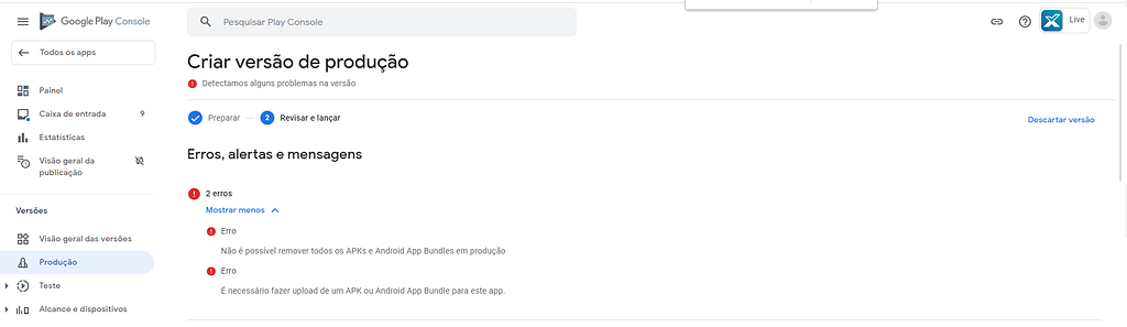 Voltbuilder Apple Store Upload Invalid Pre Release error - AppStudio